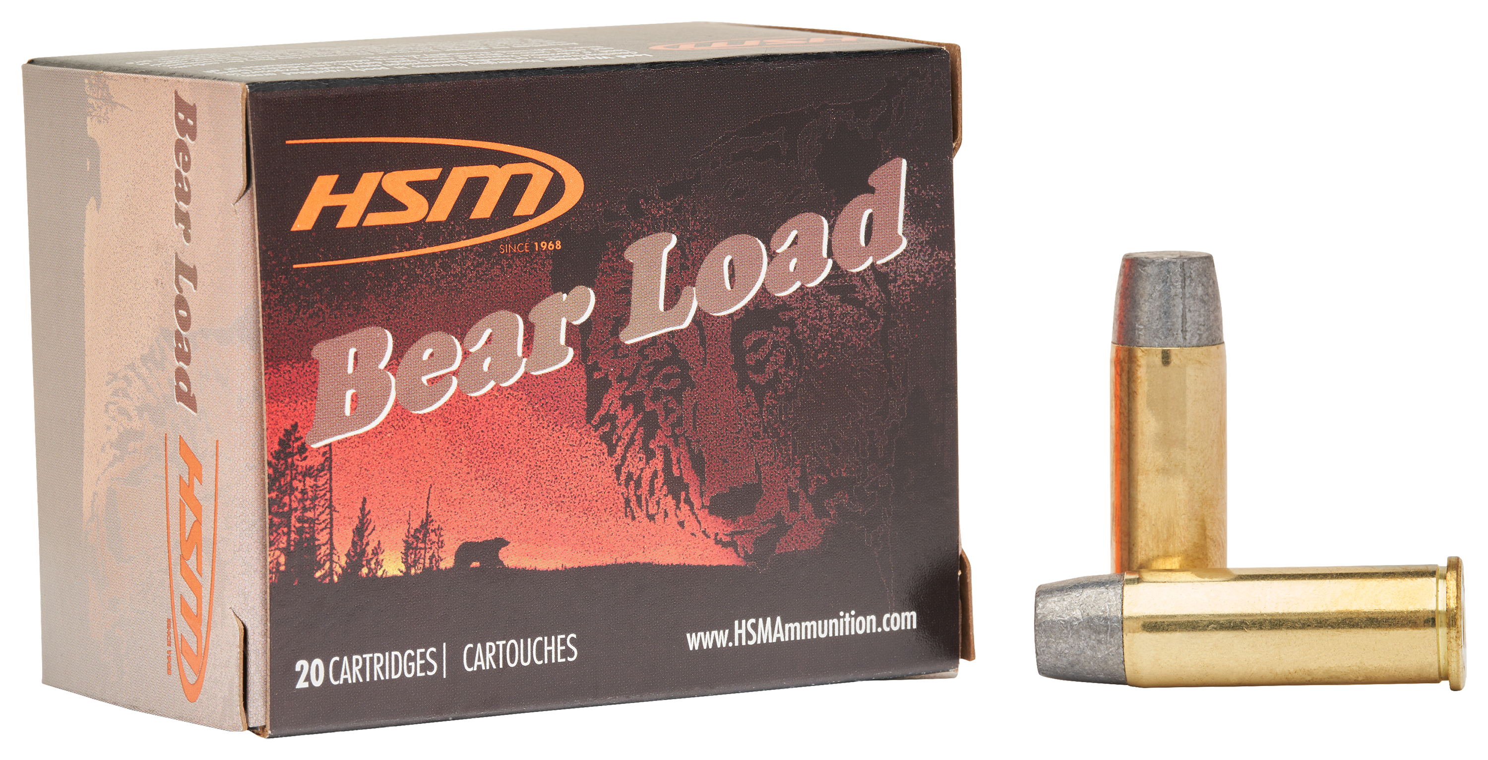 HSM Bear Load .44 Remington Magnum 305 Grain Wide Flat Nose Centerfire ...